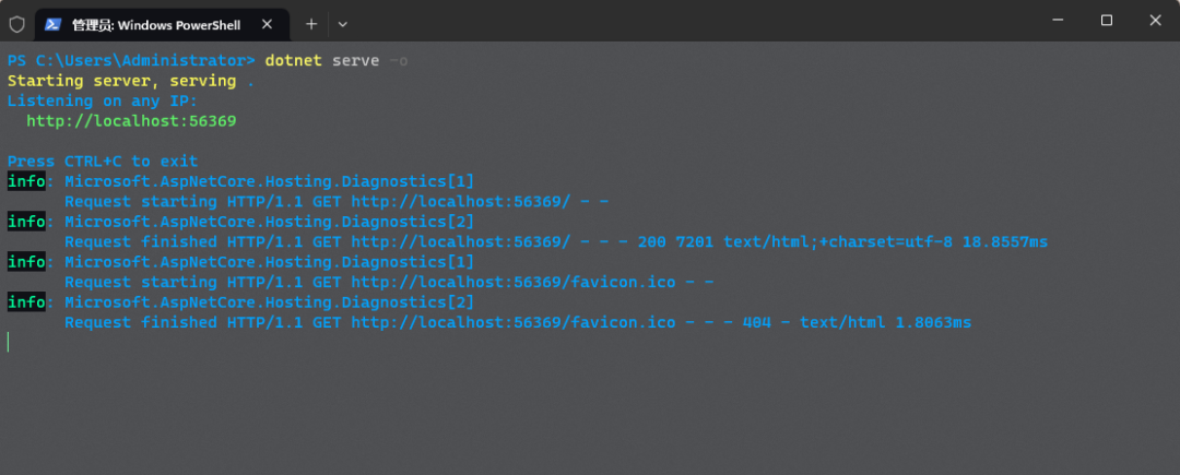 dotnet serve, 一行命令开启本地 web 服务-CSDN博客