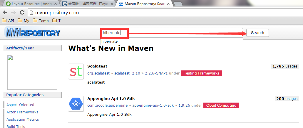 使用mvnrepository.com网站，查询maven工程中的jar包依赖_mvn respos 查询-CSDN博客