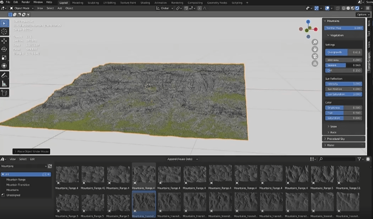Blender插件天空地形山水自然环境生成器 TerrainScapes V2.0_blender地形生成器v2-CSDN博客