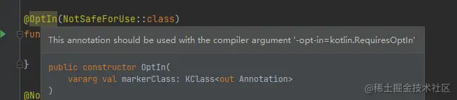 使用 Kotlin 的 Opt-in （选择加入）功能注解API提示当前非稳定API_@optin-CSDN博客