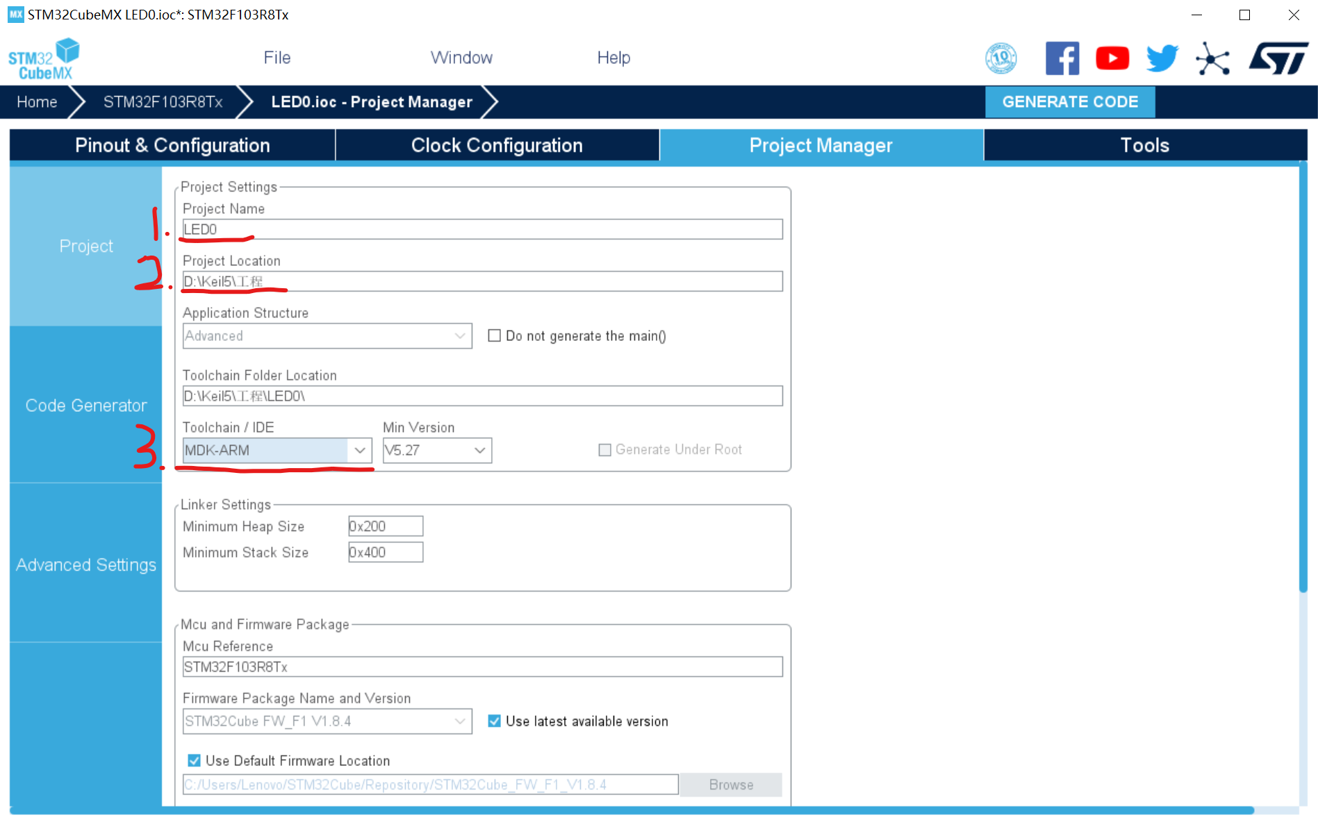 Stm32f103入门 Cubemx使用教程 安装教程及新建工程基于stm32cubemx的配置stm32设计 Csdn博客