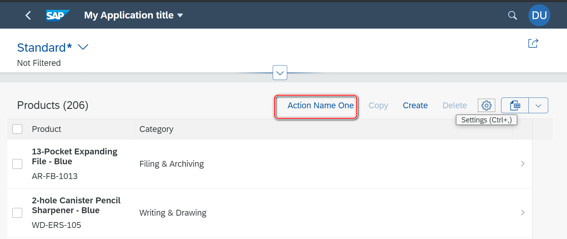  SAP Fiori Elements List Report Table 