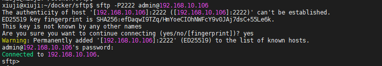 轻松部署sftp并解决连接未设置密钥的报错 Docker Compose部署sftp Csdn博客