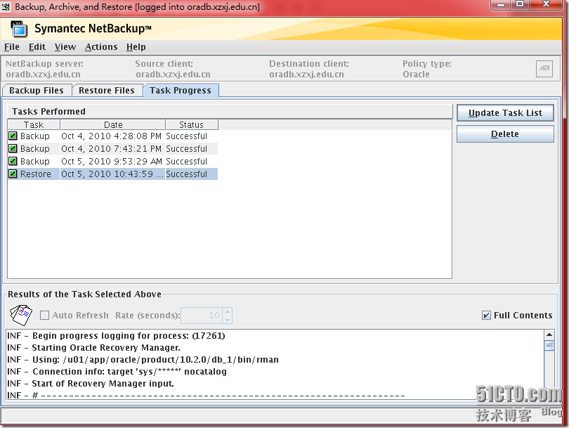 Nbu备份本机oracle使用netbackup进行oracle备份和恢复 Csdn博客