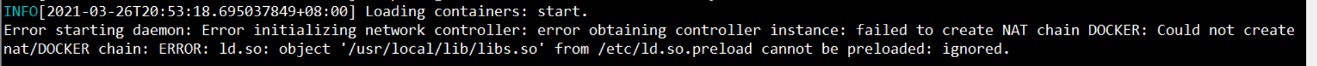 如何解决网桥错误导致docker启动失败的问题 Error Starting Daemon Error Initializing Network Csdn博客