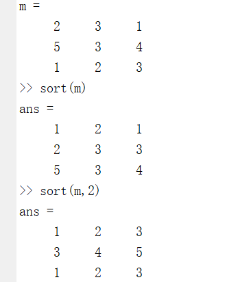 matlab学习(2) sort、sortrows-CSDN博客