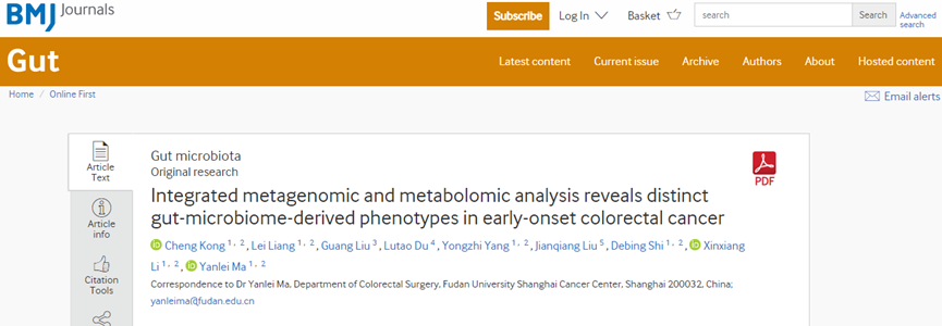 Gut | 复旦马延磊组揭示青年肠癌肠道菌群、代谢物及细菌酶基因特征-CSDN博客