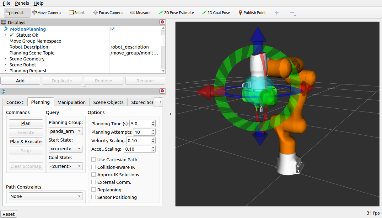 MoveIt2——2.MoveIt在RViz中的快速入门_rviz moveit-CSDN博客