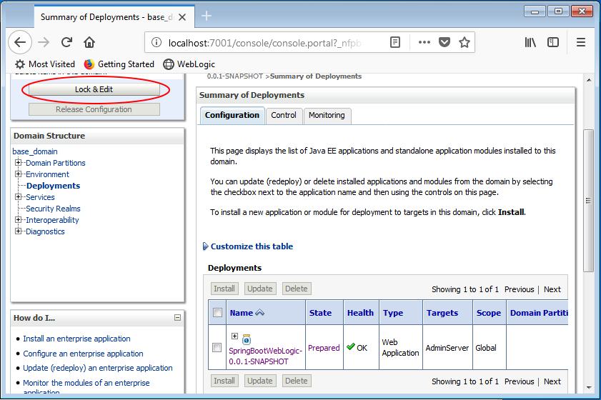 在 Oracle WebLogic Server 上部署 Spring Boot 应用程序_springboot 部署weblogic-CSDN博客