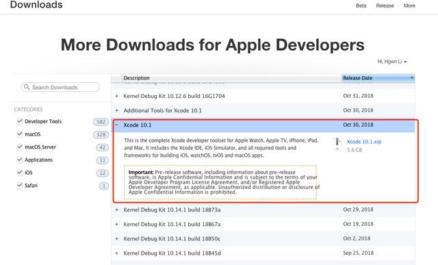 老版本xcode下载_macOS10.13.6版本安装Xcode10.1流程-CSDN博客