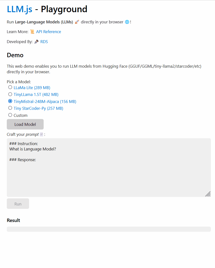 LLM.js: 在浏览器中运行大型语言模型的JavaScript库-CSDN博客