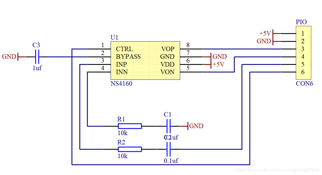 输入学号类封装_NS4160 D类音频放大器-CSDN博客