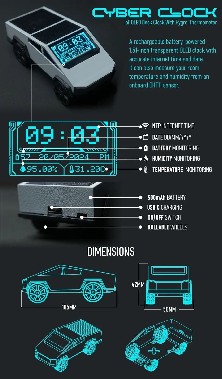 创客项目秀|基于XIAO ESP32C3 的 Cyber Clock_seeed xiao esp32c3电路图详解-CSDN博客