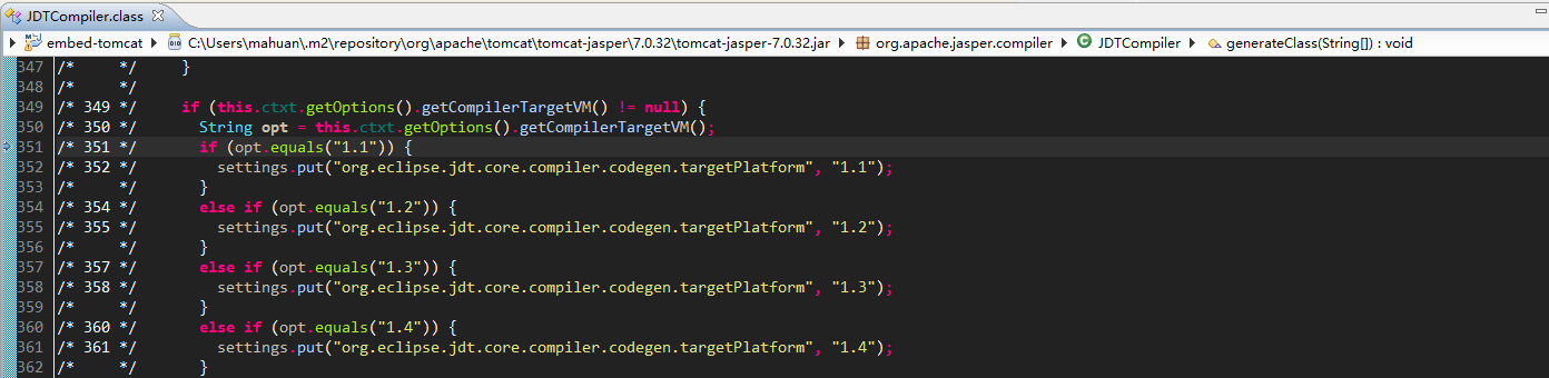embedded java_embedded tomcat运行java web，Unable to compile class for JSP-CSDN博客