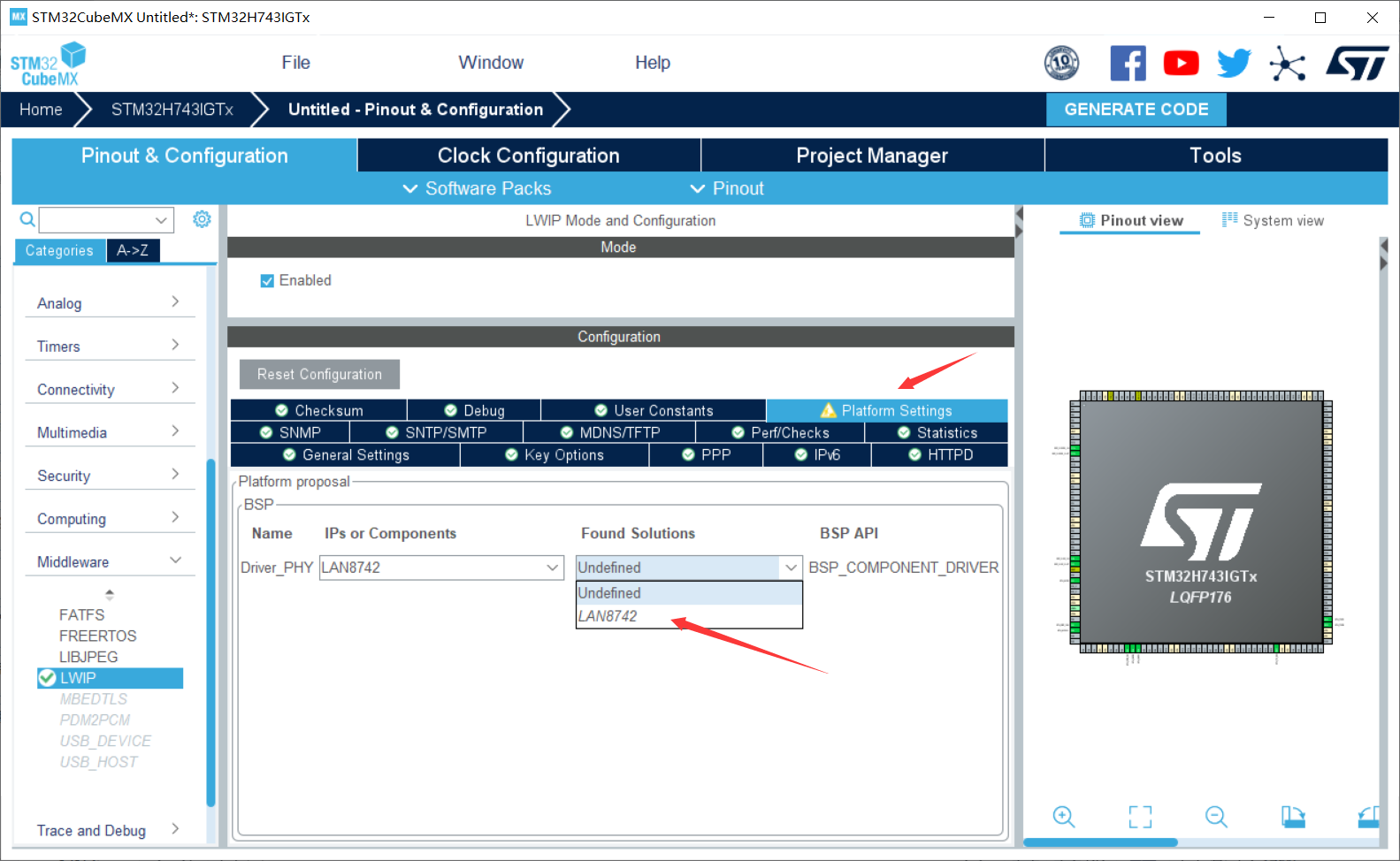 实战一：STM32cubemx+LWIP+FreeRTOS_stm32cubemx如何移植lwip、-CSDN博客