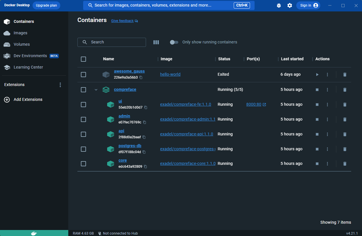 CompreFace人脸识别项目部署及使用文档-CSDN博客