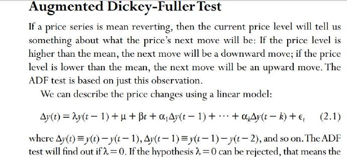 Python进行时间序列平稳检验ADFtest（Augmented Dickey-Fuller Unit Root Test）_adf ...