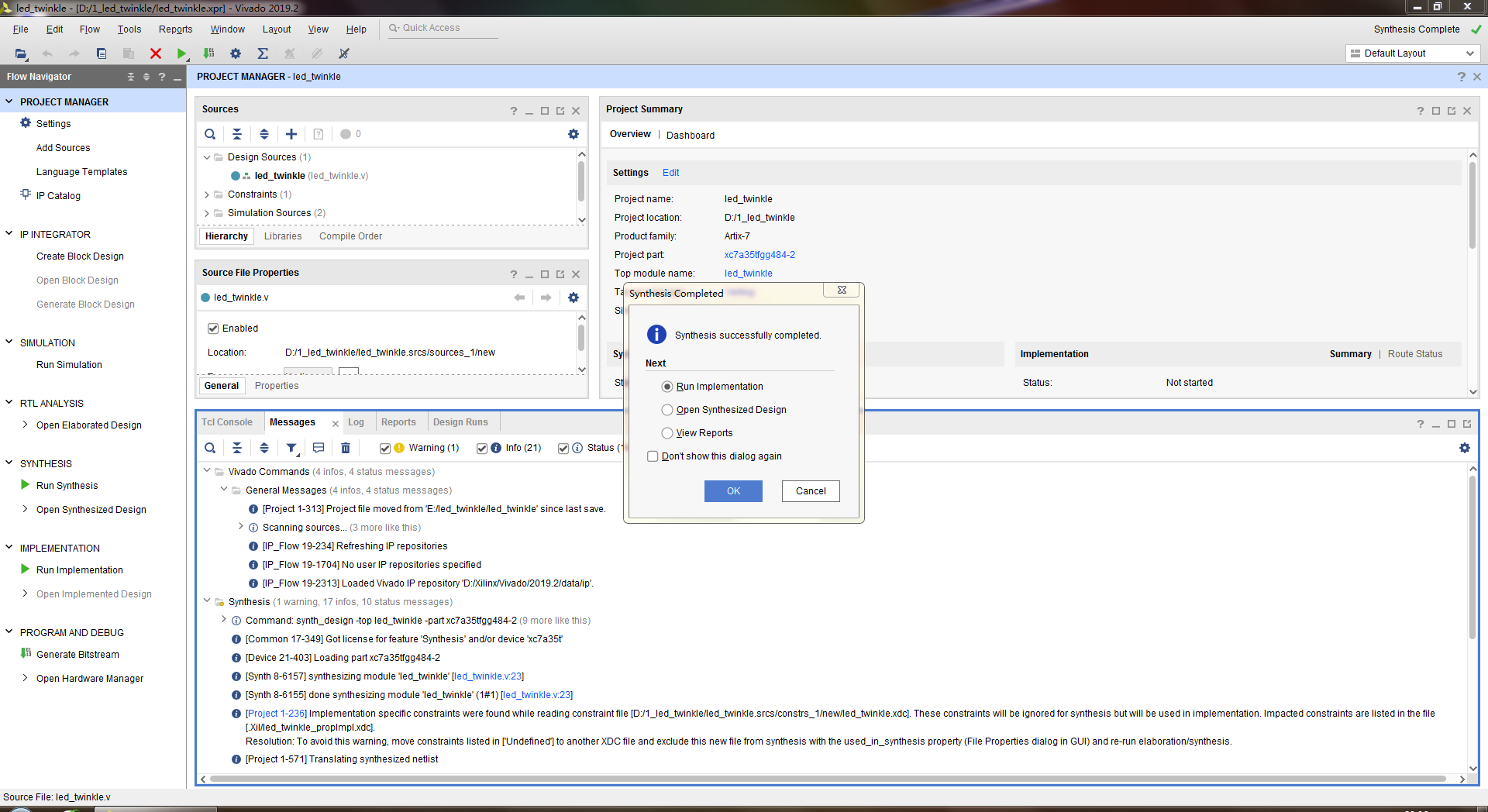 关于Xilinx软件vivado对工程“Run Synthesis”时报“synthesis failed”的解决方法-CSDN博客