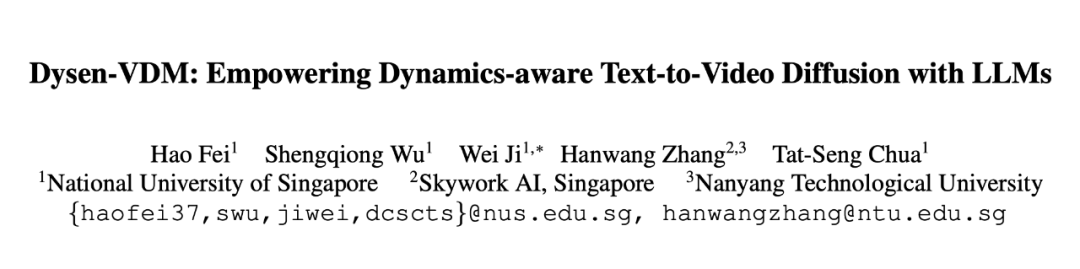 NUS、NTU等联合提出Dysen-VDM，利用LLM协助增强视频扩散模型的时间动态感知能力...-CSDN博客