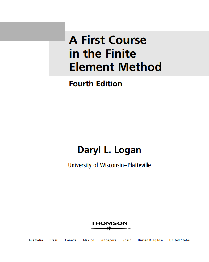 A First Course in the Finite Element Method【Daryl L.】|PDF电子书_a first ...