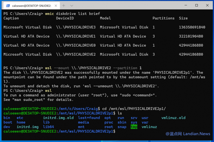 win10中linux子系统挂载ext3,[教程]使用WSL2挂载Linux硬盘 在Windows上访问ext4等文件系统...-CSDN博客