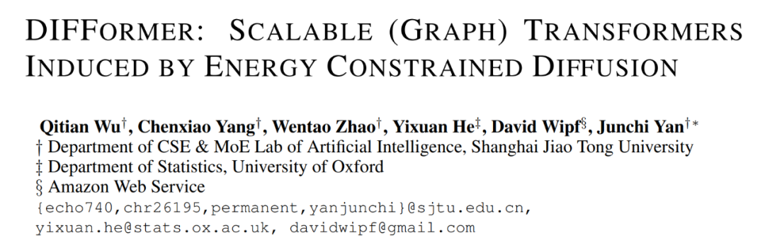 ICLR 2023 | DIFFormer: 扩散过程启发的Transformer-CSDN博客