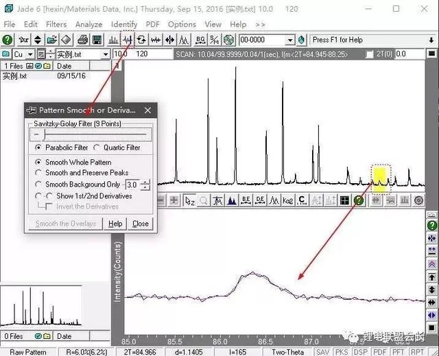 origin数据平滑_教程丨用Jade软件处理XRD数据的步骤-CSDN博客