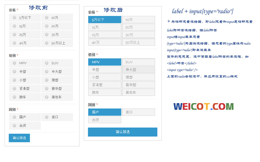 html radio 去掉圆点,修改 或去除html中的radio 单选按钮中的样式-CSDN博客
