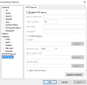 everything服务器网页设置,Everything HTTP 服务器设置-CSDN博客
