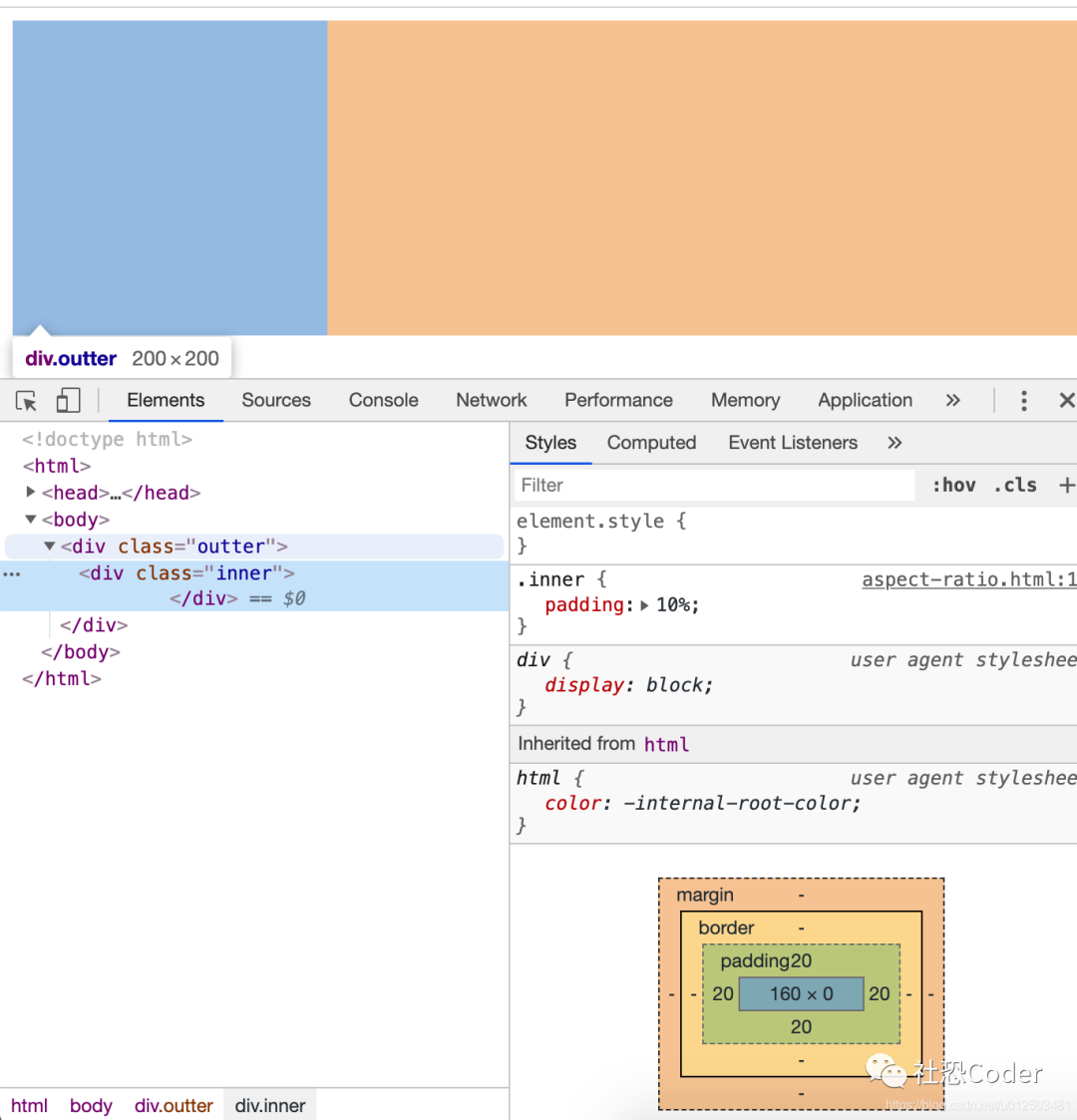 子元素超出了父元素的高度_CSS实现保持元素宽高比以及Vue组件实现-CSDN博客