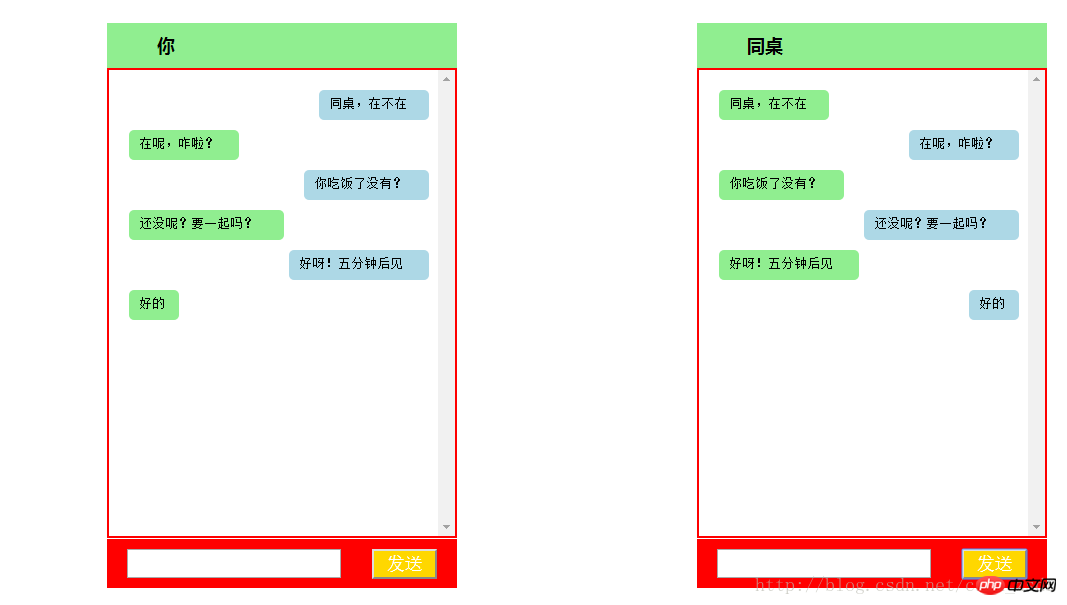 Js模拟群聊天phpjquery仿微信聊天界面实例分享 Csdn博客