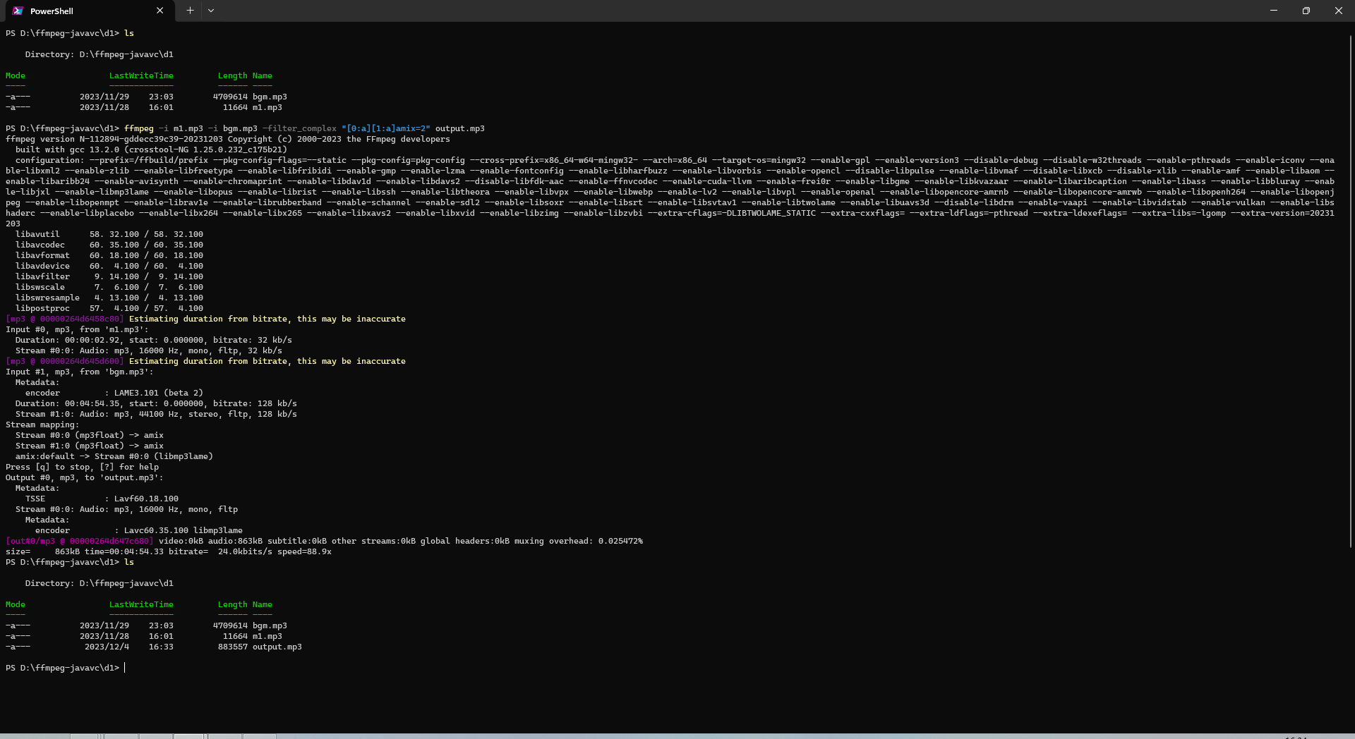 JavaCV 使用 FFmpegFrameFilter 的 amix 属性实现多音频混合。使用 FFmpeg 的音频滤镜实现多音频混合。（合并多音频轨道）-CSDN博客