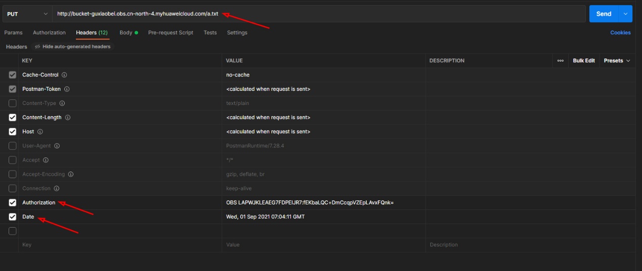 postman使用put方法向华为云obs桶上传文件和图片_postman put用法_苏金多的博客-CSDN博客