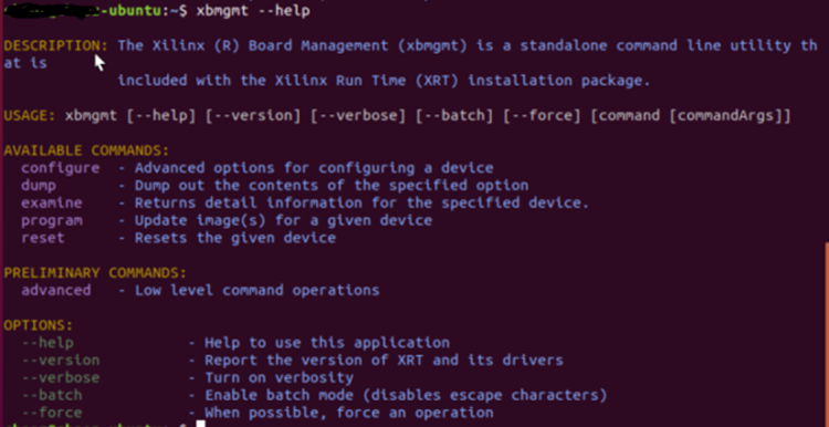 开发者分享｜XRT 工具之 Xbmgmt 的使用方法_没有u50如何安装xrt-CSDN博客