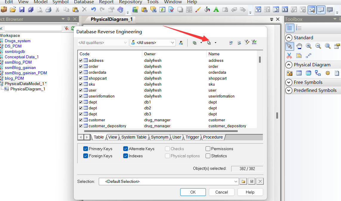 PowerDesigner通过mysql8.0数据库逆向生成物理模型_powerdesigner mysql8-CSDN博客