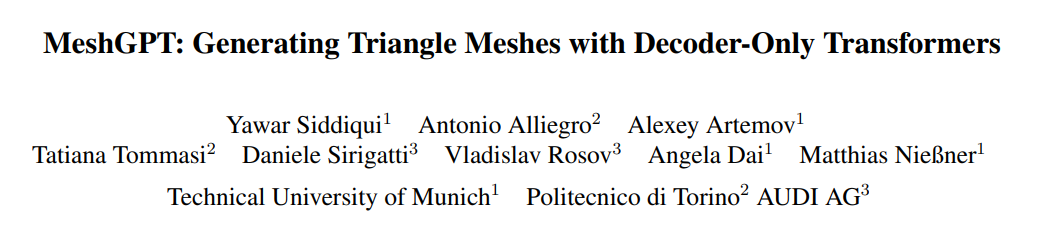 Transformer变革3D建模！MeshGPT来了！效果惊动专业建模师。。。-CSDN博客