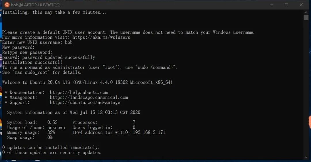 2 wsl 使用入门_用WSL轻松实现WinLinux双系统-CSDN博客