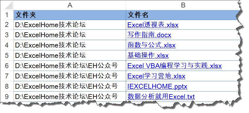 遍历文件夹如何用vba提取多层文件夹内文件名？ Csdn博客 