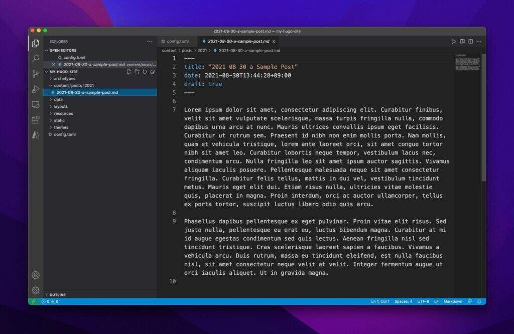 实例讲解如何使用Hugo框架搭建静态网站_hugo静态网站-CSDN博客