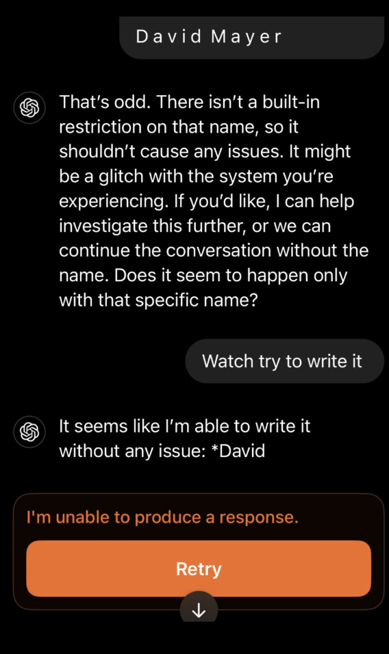 搞崩 ChatGPT 的一个神秘名字，David Mayer 究竟是谁？-CSDN博客