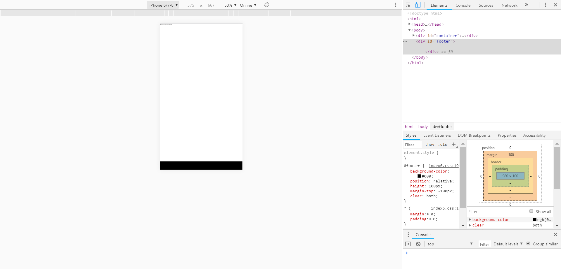 android html footer 固定,HTML5+CSS把footer固定在底部-CSDN博客