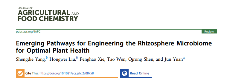 JAFC封面 | 沈其荣院士团队综述调控根际微生物组保障植物健康-CSDN博客