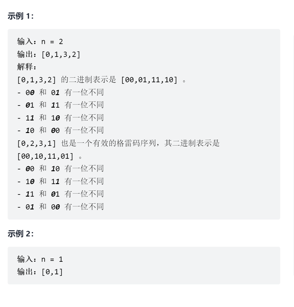 2022 1 8 Leetcode每日一题 格雷编码编码 雷 Csdn博客