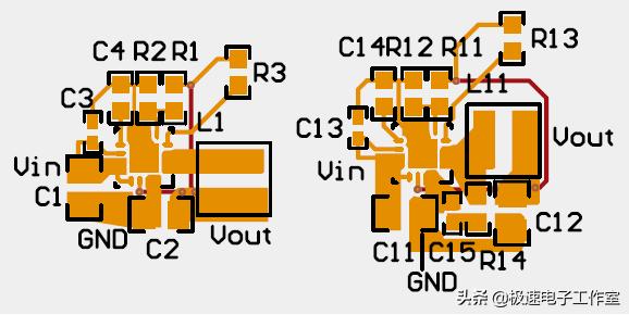 pcb设计单点接地示意图_快速高效实现DC-DC BUCK电路的PCB布局布线五步骤-CSDN博客
