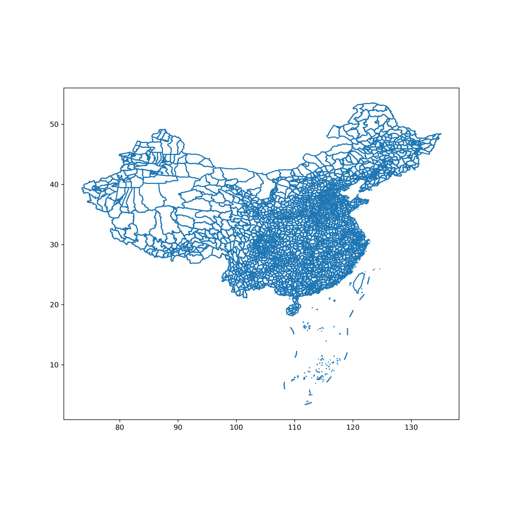 高效获得准确的中国地图数据并进行可视化_getchinamap-CSDN博客