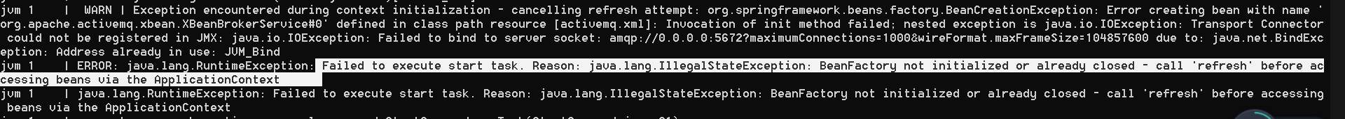 ActiveMQ启动报错:java.lang.RuntimeException: Failed to execute start task. Reason: java.lang.-CSDN博客