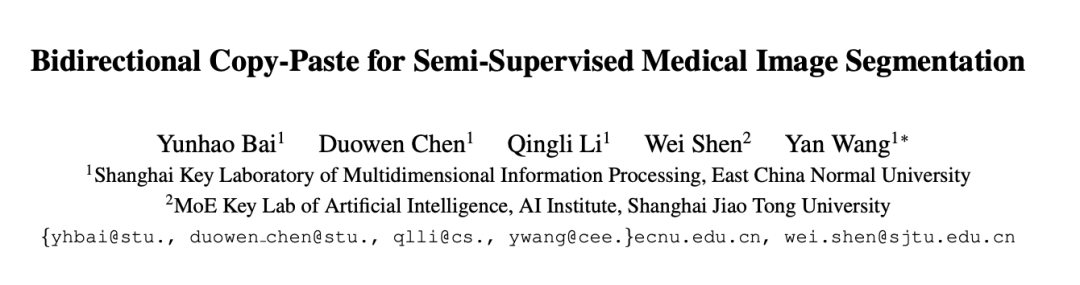 CVPR 2023｜BCP：用于半监督医学图像分割的双向复制粘贴-CSDN博客
