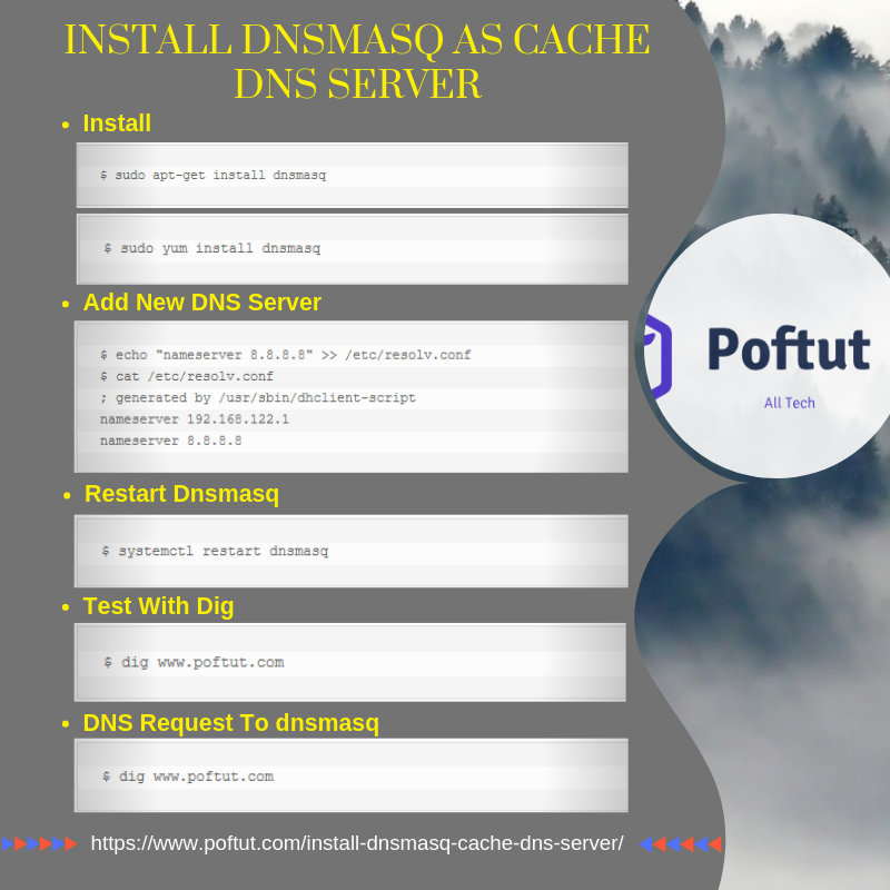 dnsmasq dns缓存_将Dnsmasq安装为缓存Dns服务器-CSDN博客