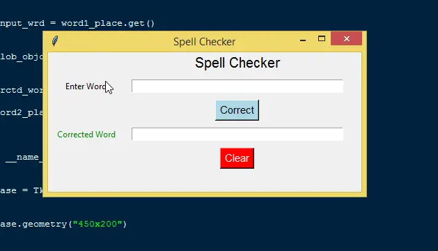 Python趣味编程 在 Python 中使用 Tkinter 的拼写检查应用程序和源代码 Csdn博客